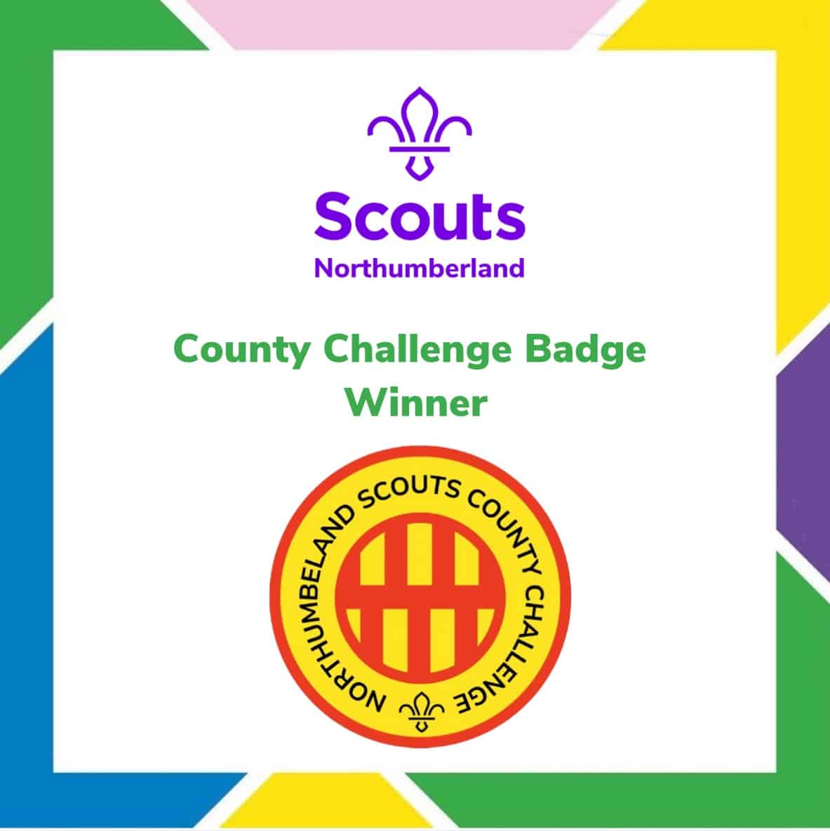 Northumberland Scouts | County Challenge Badge Winner